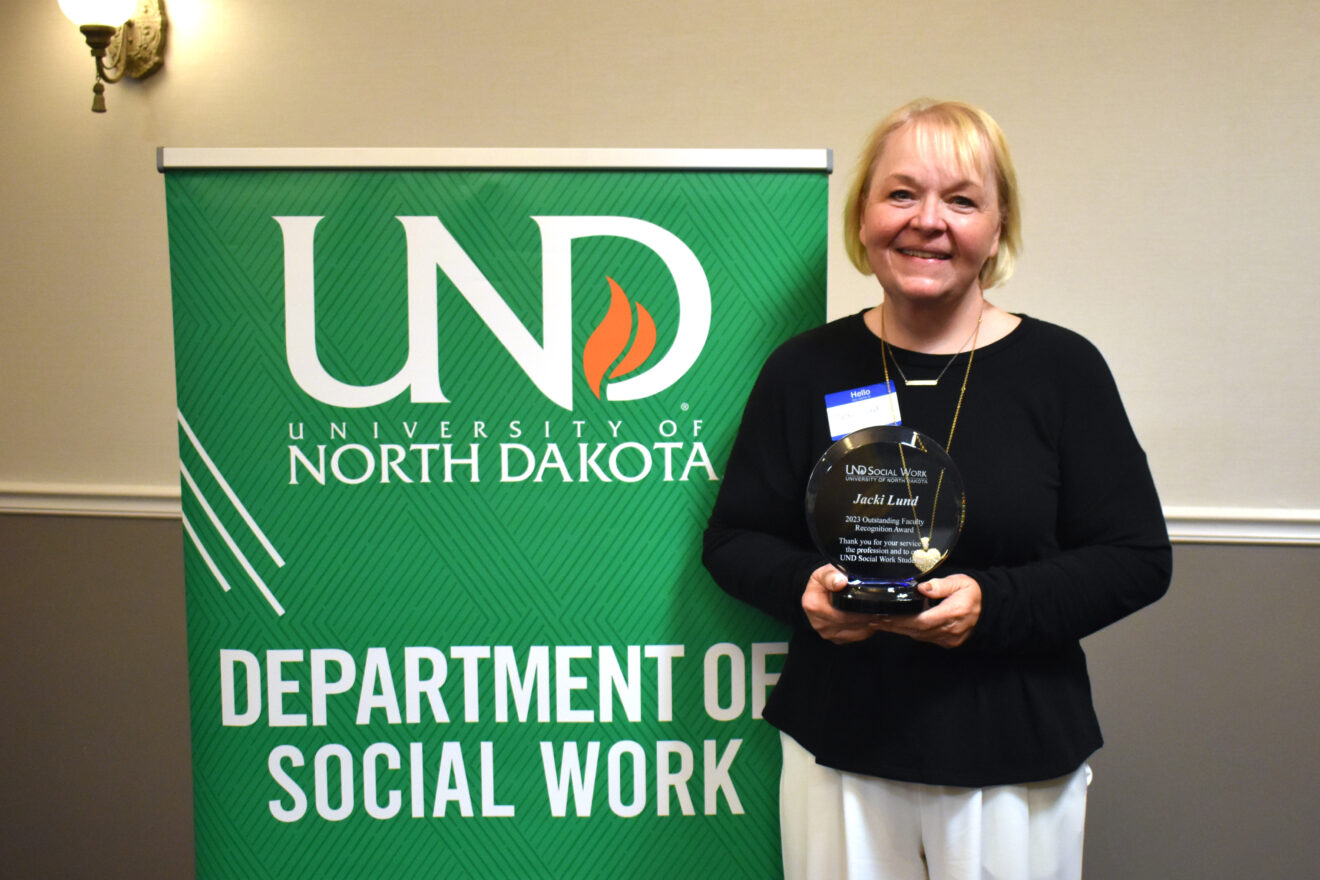 Jacki Lund recognized as UND Social Work Distinguished Alumni - College ...
