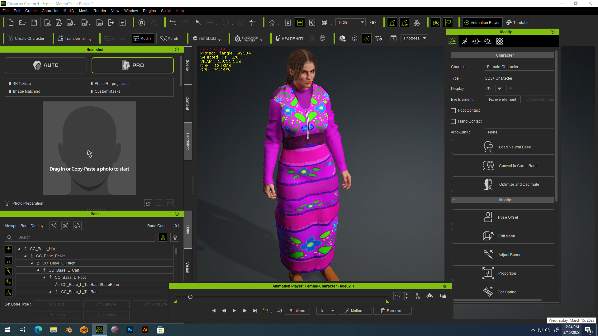 Native Dancer: Female Character Updates - Computational Research Center