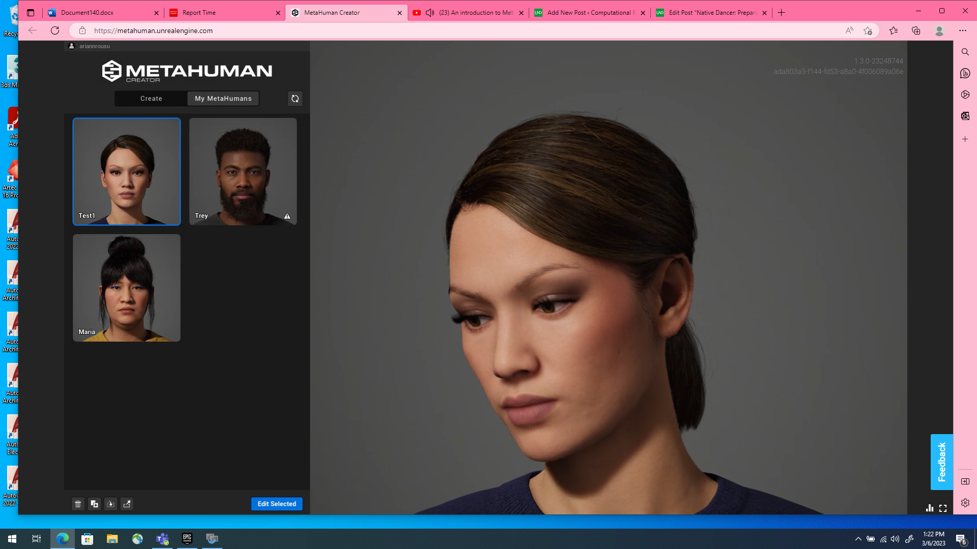 Native Dancer: Trying Out Metahuman - Computational Research Center