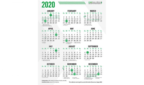 The 2020 SMHS Calendar is now available! - For Your Health