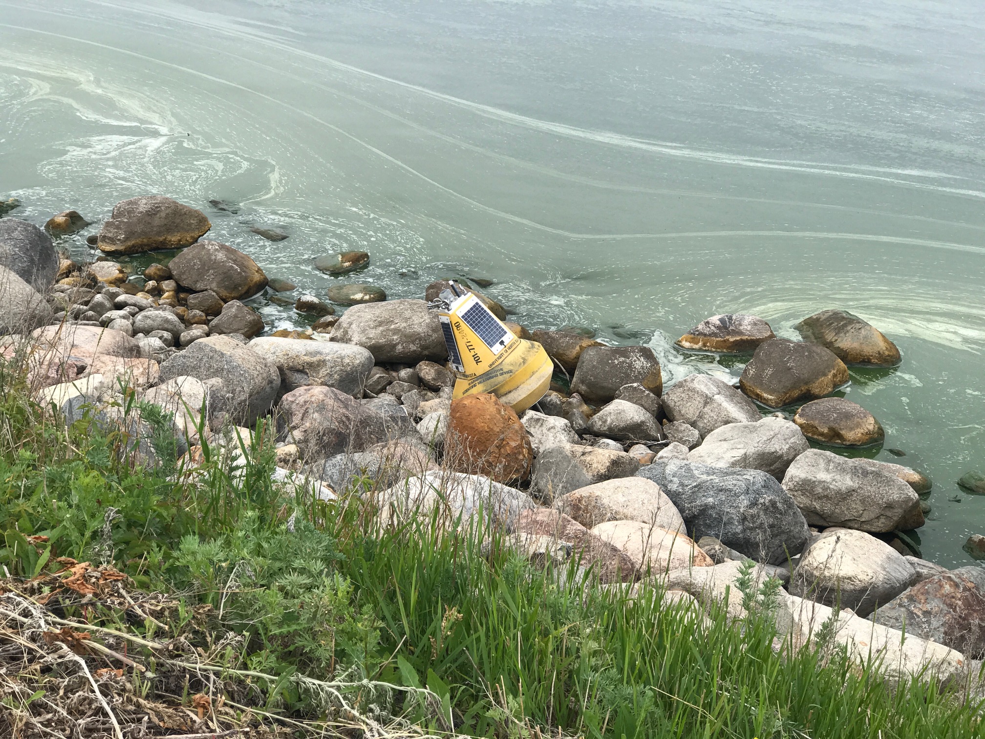 The buoy was damaged due to a recent storm. The last data recorded were ...