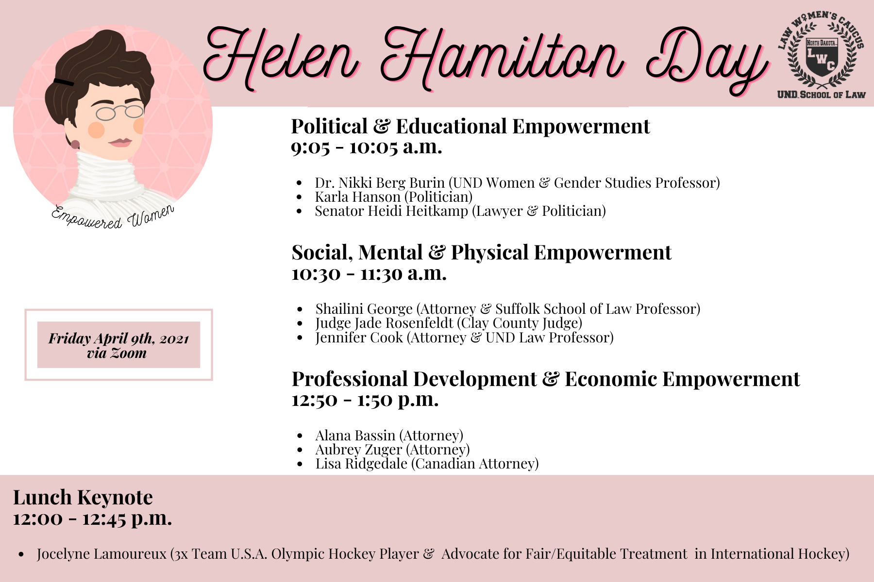 Helen Hamilton Day Registration Now Open - North Dakota Law