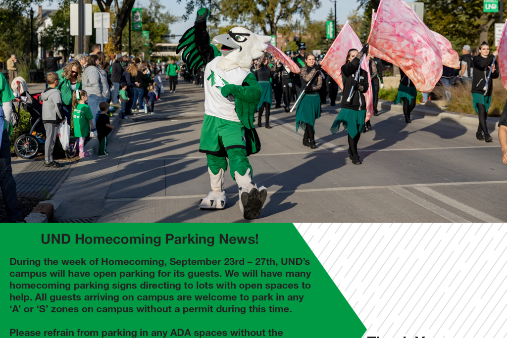 Parking Updates - Updates and information from UND Parking Services.
