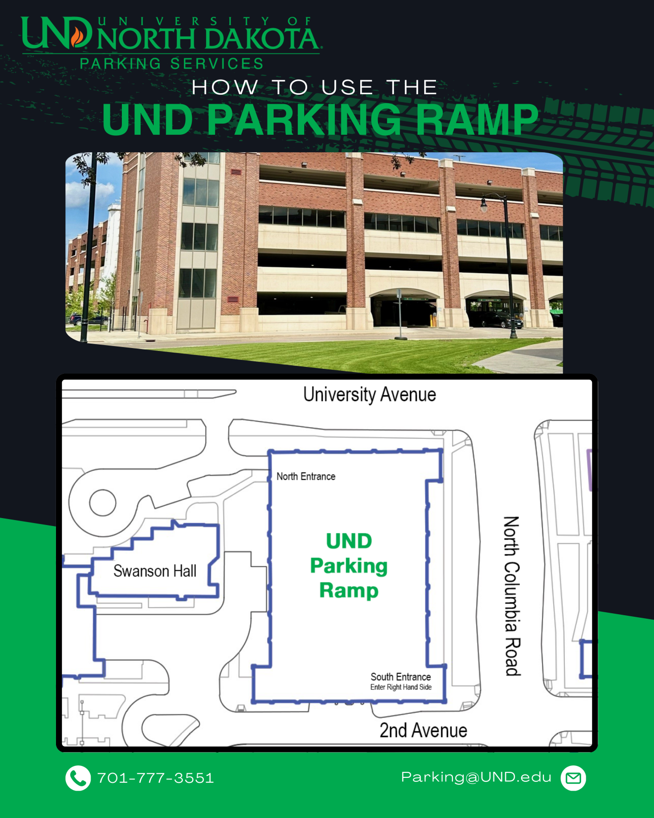 How To Use The UND Parking Ramp - Parking Updates