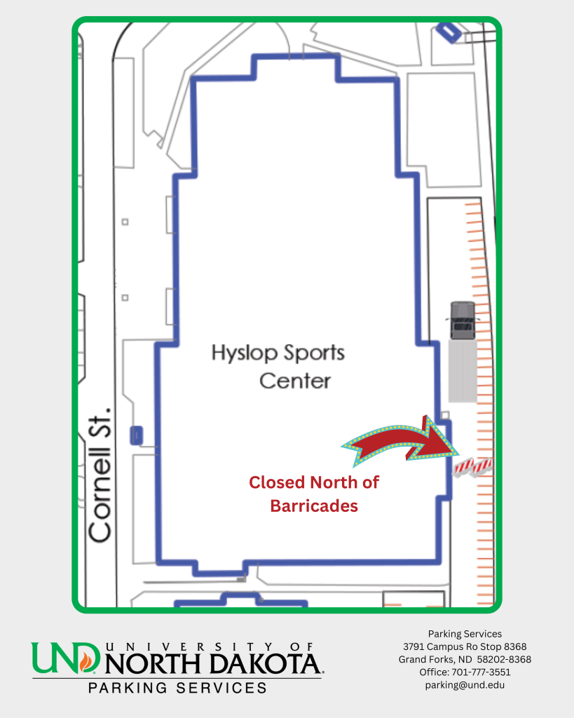 4/23/25 - Partial Lot Closure - Hyslop Parking - Parking Updates