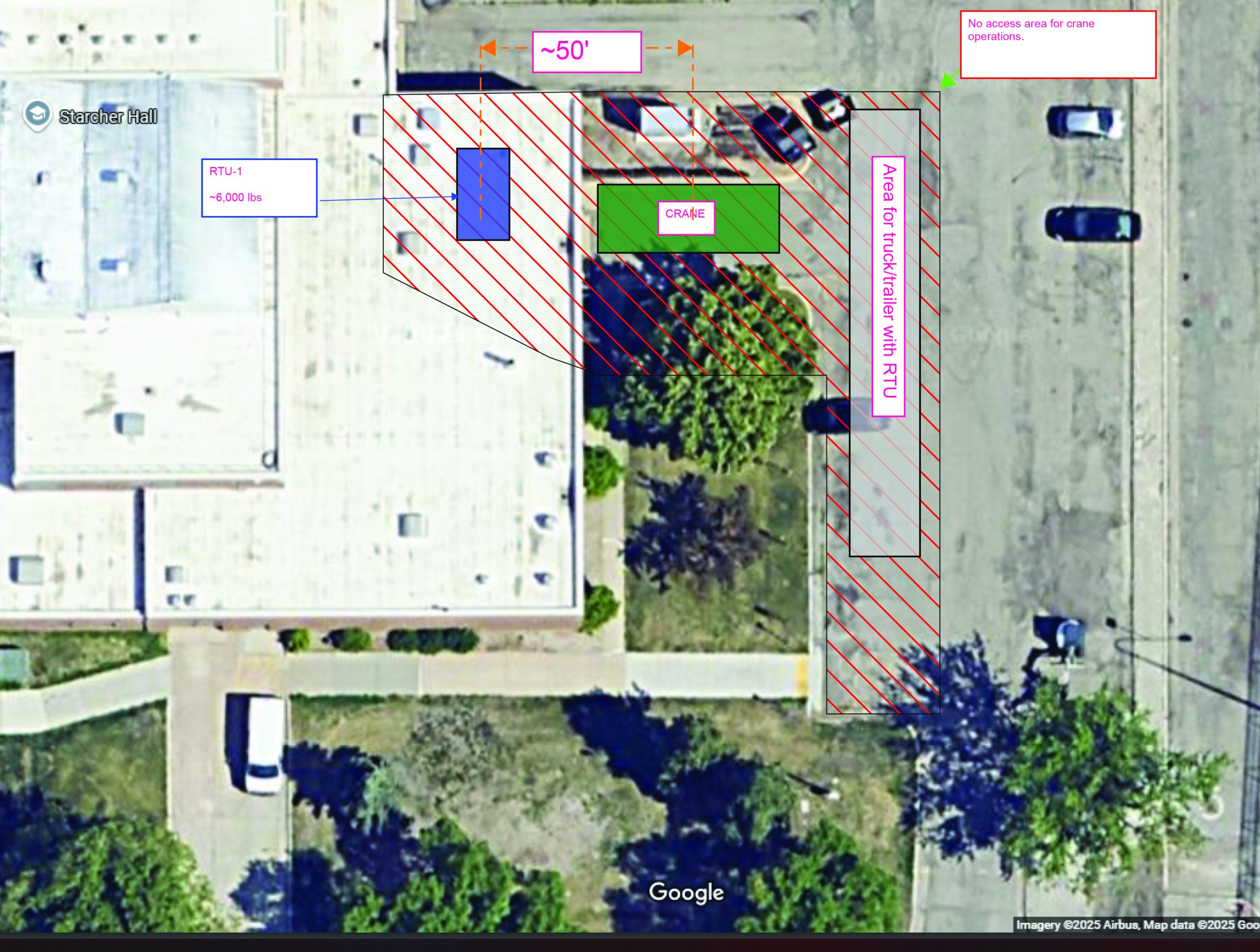 Curb & RTU / Crane Work - Parking Lot Notification - Parking Updates