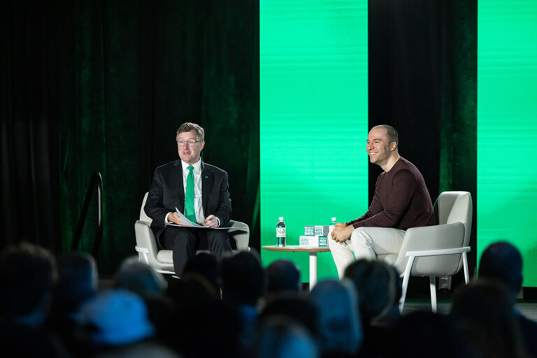 Transcript, photo and video links for UND Q & A with Greg Brockman, an ...