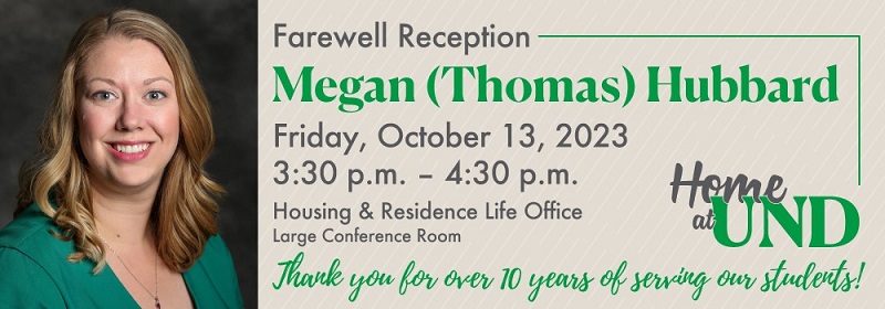 Farewell reception for Megan (Thomas) Hubbard is Oct. 13 - University ...