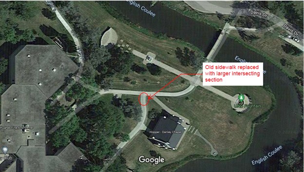 Sidewalk will be replaced near Hopper-Danley Chapel - University Letter