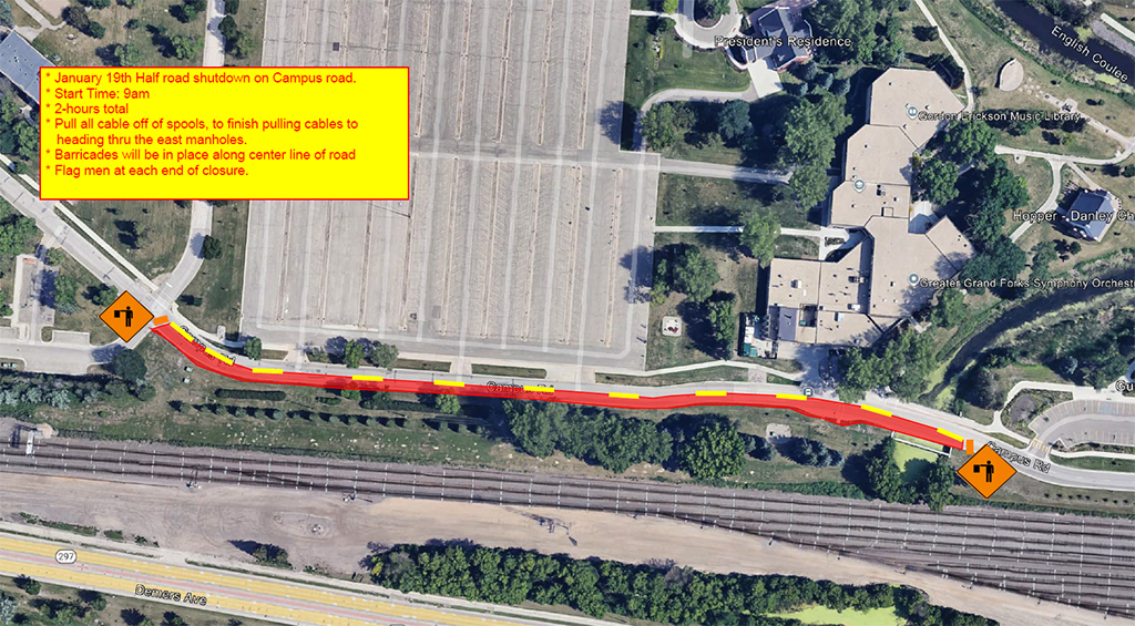 Half-road shutdown of Campus Road scheduled for Monday, Jan. 19 ...