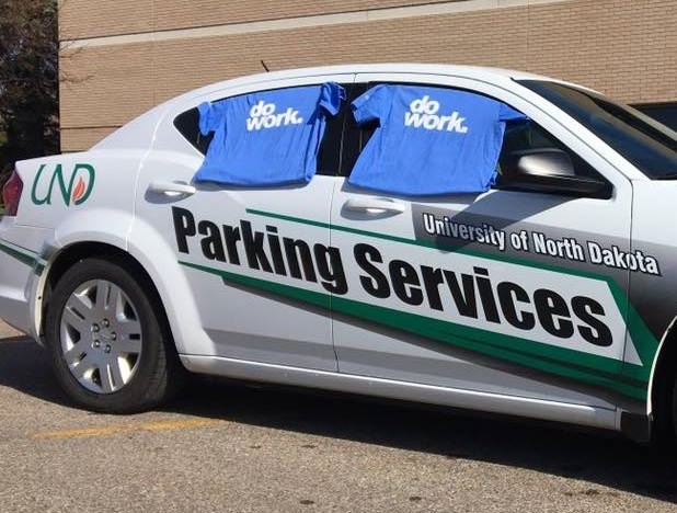 Follow UND Parking Services on social media - University Letter