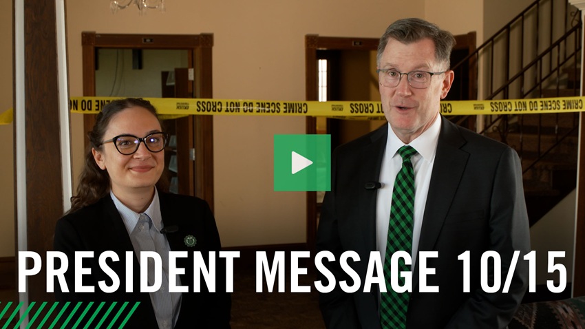 Oct. 15 video message from President Armacost - University Letter