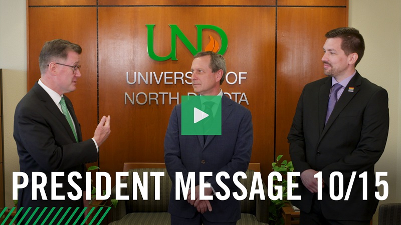 Oct. 15 video message from President Armacost - University Letter
