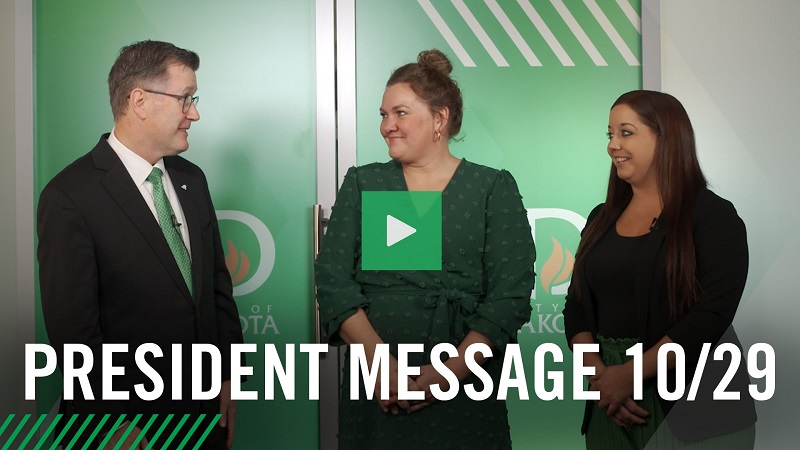 Oct. 29 video message from President Armacost - University Letter
