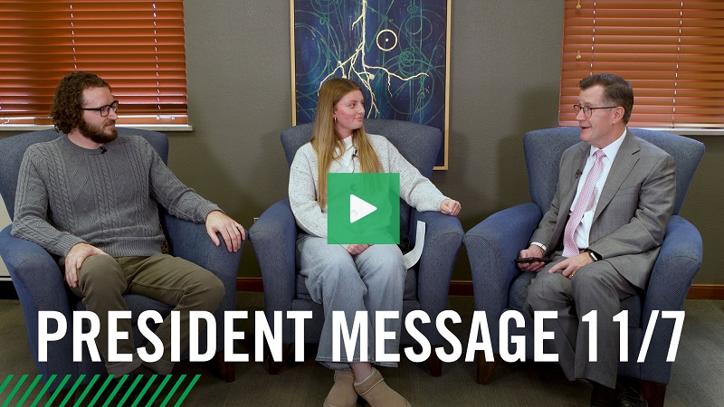 Nov. 7 video message from President Armacost - University Letter