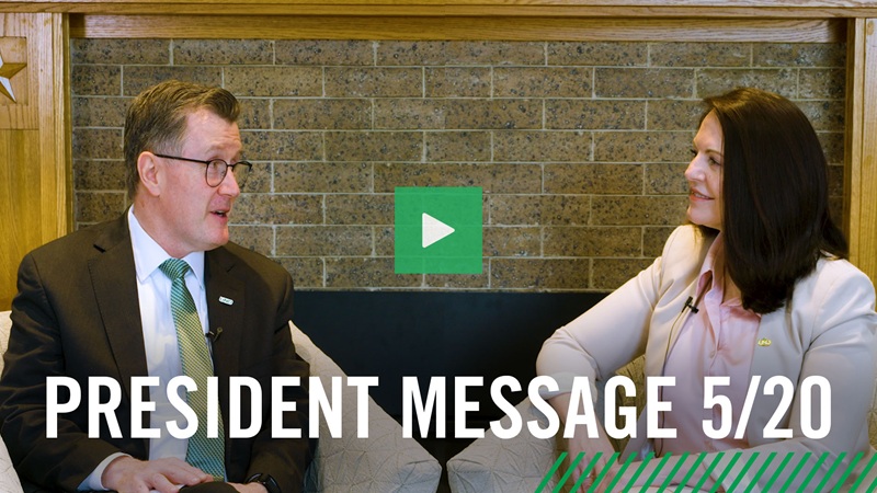 May 20 video message from President Armacost - University Letter