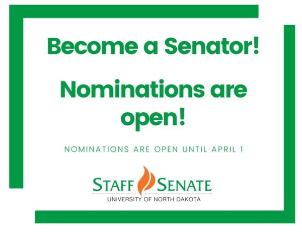 Nominations open for Staff Senate - University Letter