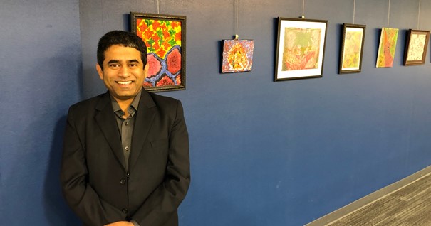 Surojit Gupta's artwork on exhibition at Grand Forks Public Library ...