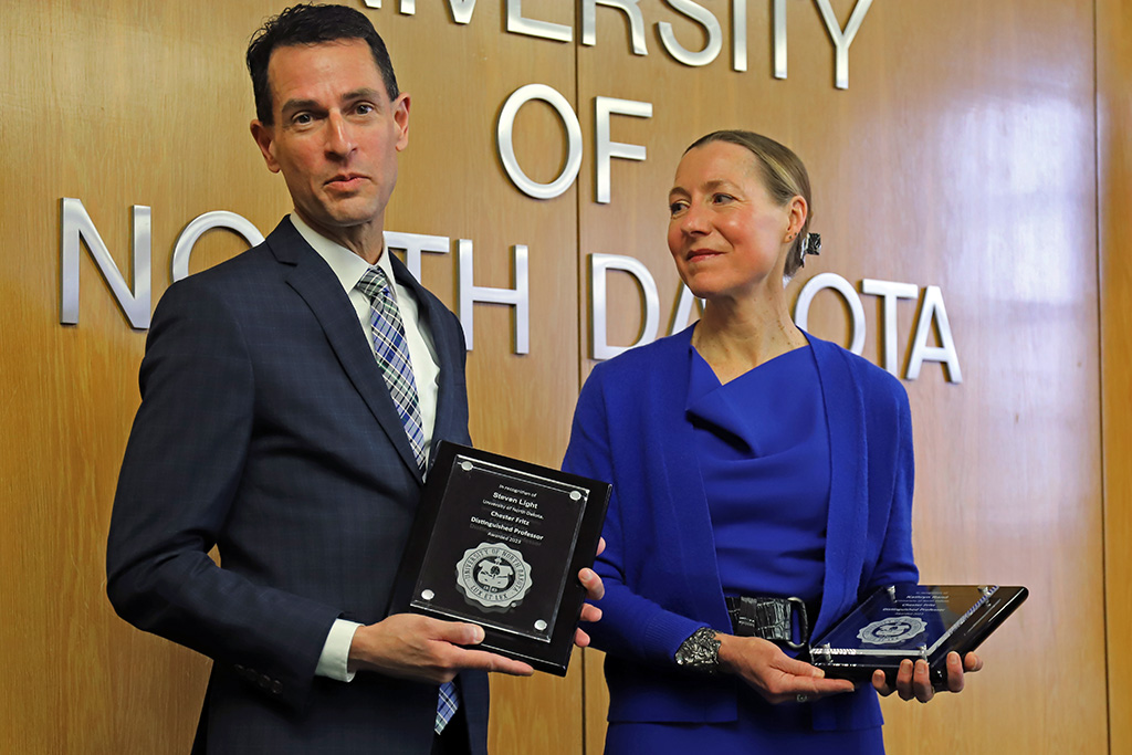 Rand, Light named Chester Fritz Distinguished Professors - UND Today